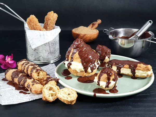 Brandteig low carb glutenfrei für Windbeutel, Eclairs & Churros paleo ...