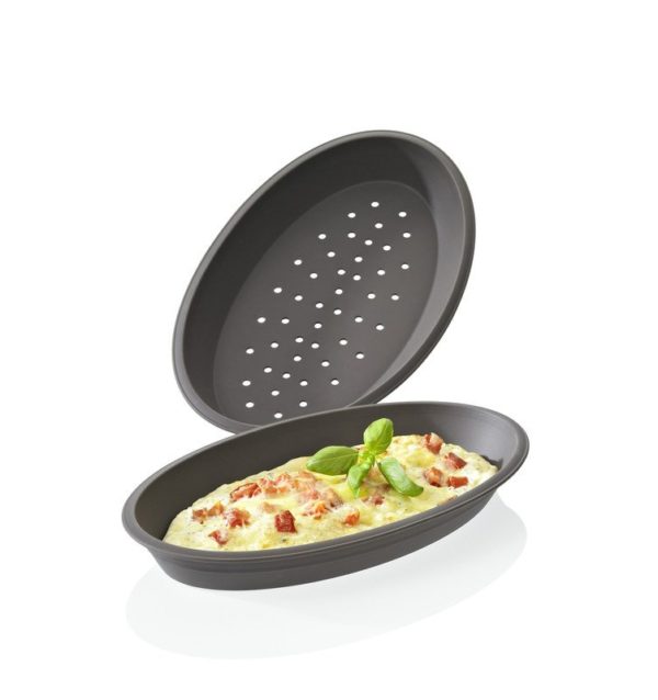 Lurch Flexiform Pizza Schiffchen Fladenbrot Backform gelocht 2er braun ...