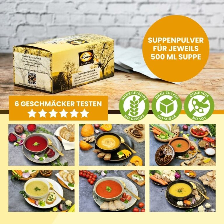 Fertigmischung für Suppe Tütensuppe Tassensuppe low-carb glutenfrei ...