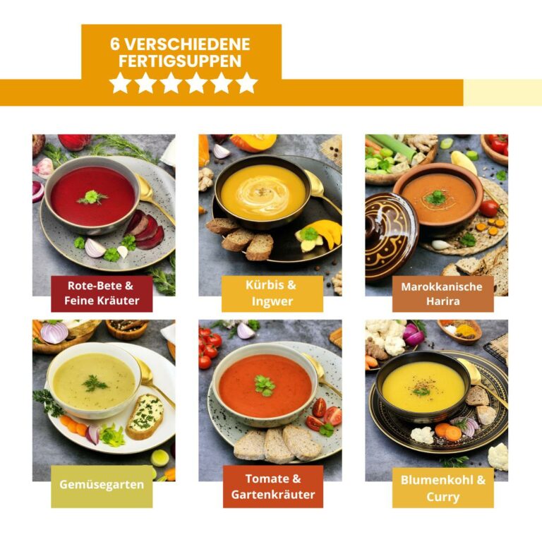 Fertigmischung für Suppe Tütensuppe Tassensuppe low-carb glutenfrei ...